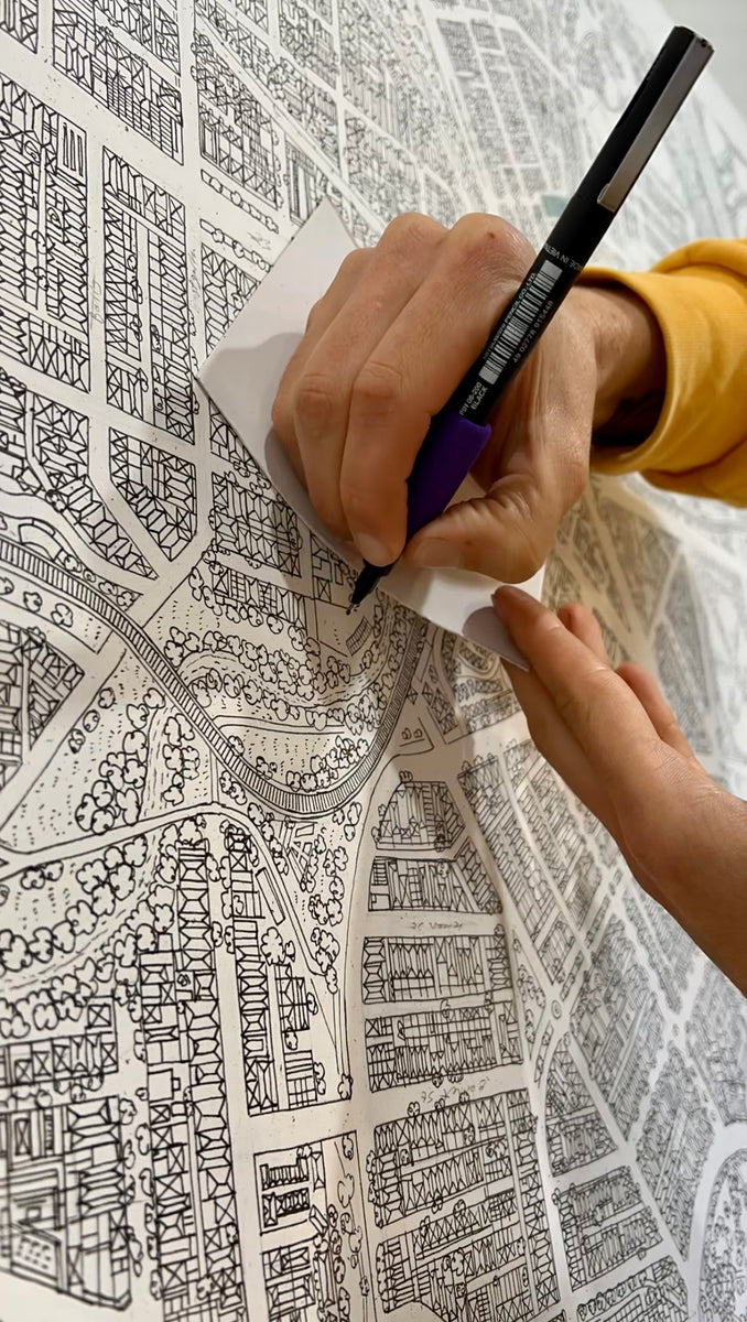 Fitzroy North & Clifton Hill Map Illustrated Print – lewis brownlie